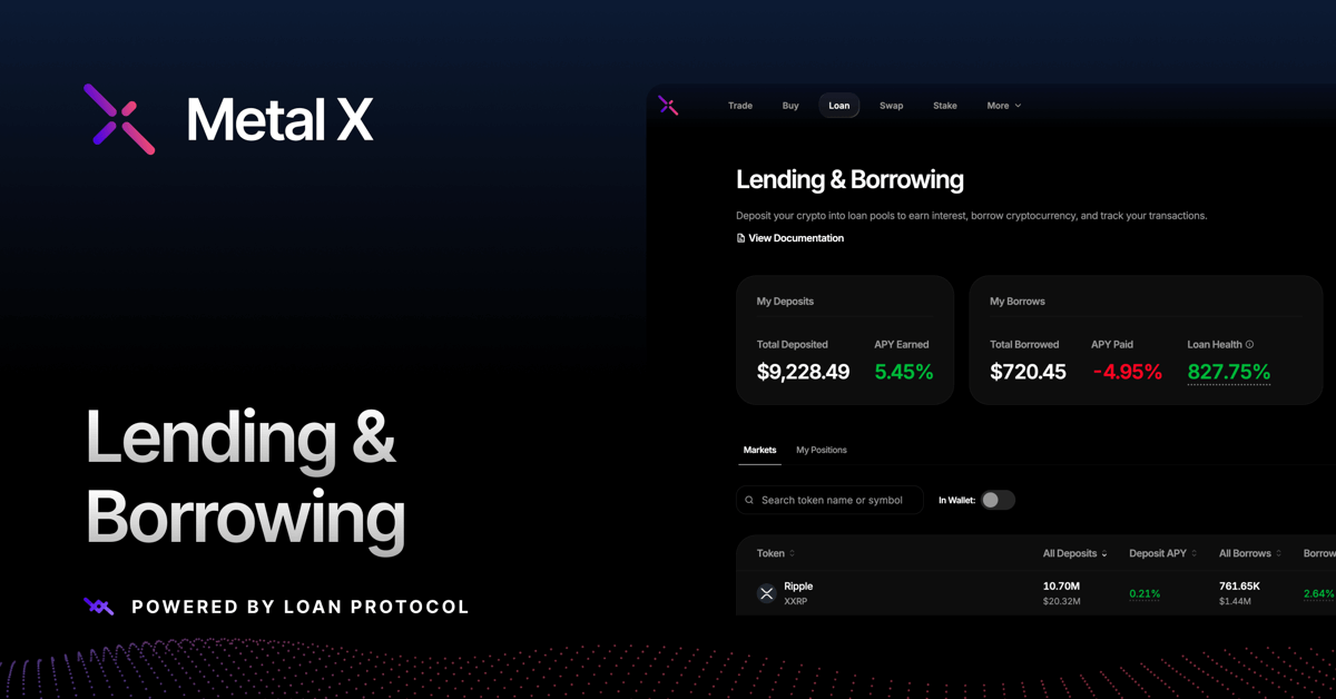 Crypto Lending & Borrowing Markets | Metal X